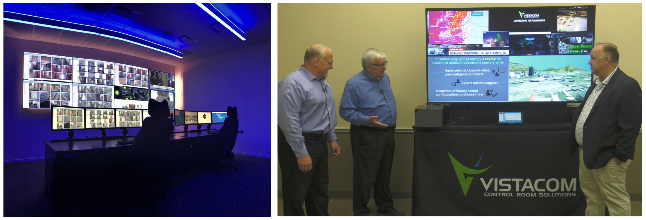 Vistacom SecureView™ - Simple Video Wall Solutions for Security Operations Centers (SOC)